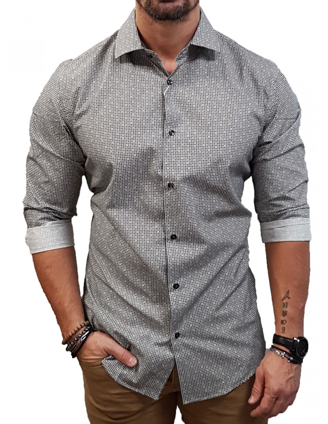 Vittorio Artist - 800-2223-060 - Off White - Slim Fit - Πουκάμισο