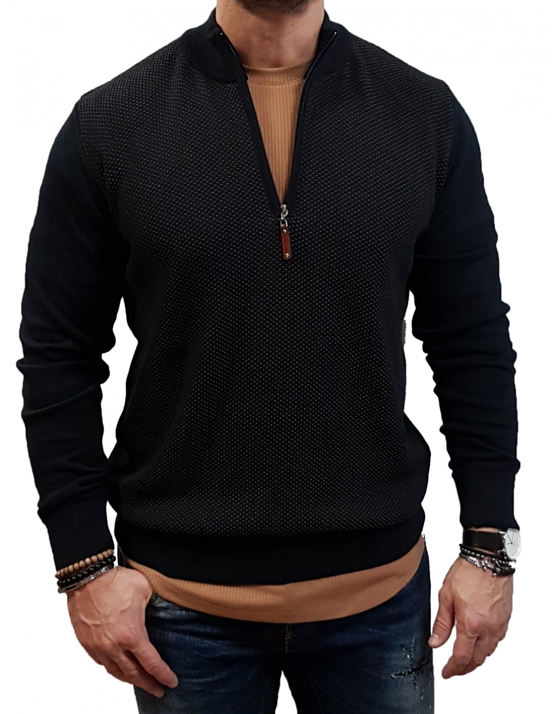 Vittorio - 700-2122-009 - Navy - Μπλούζα πλεκτή